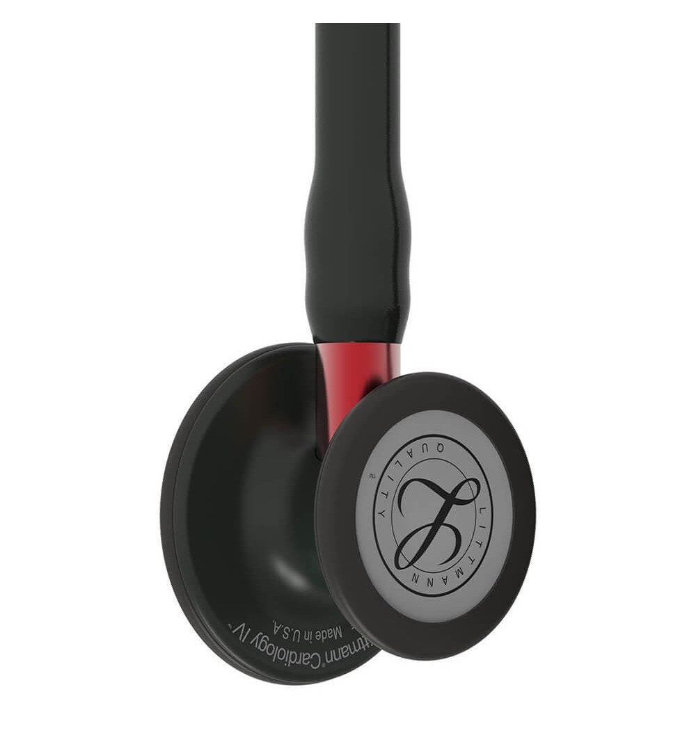Stetoscop 3M™ Littmann® Cardiology IV, Negru complet/rosu (Black/Black/Red)
