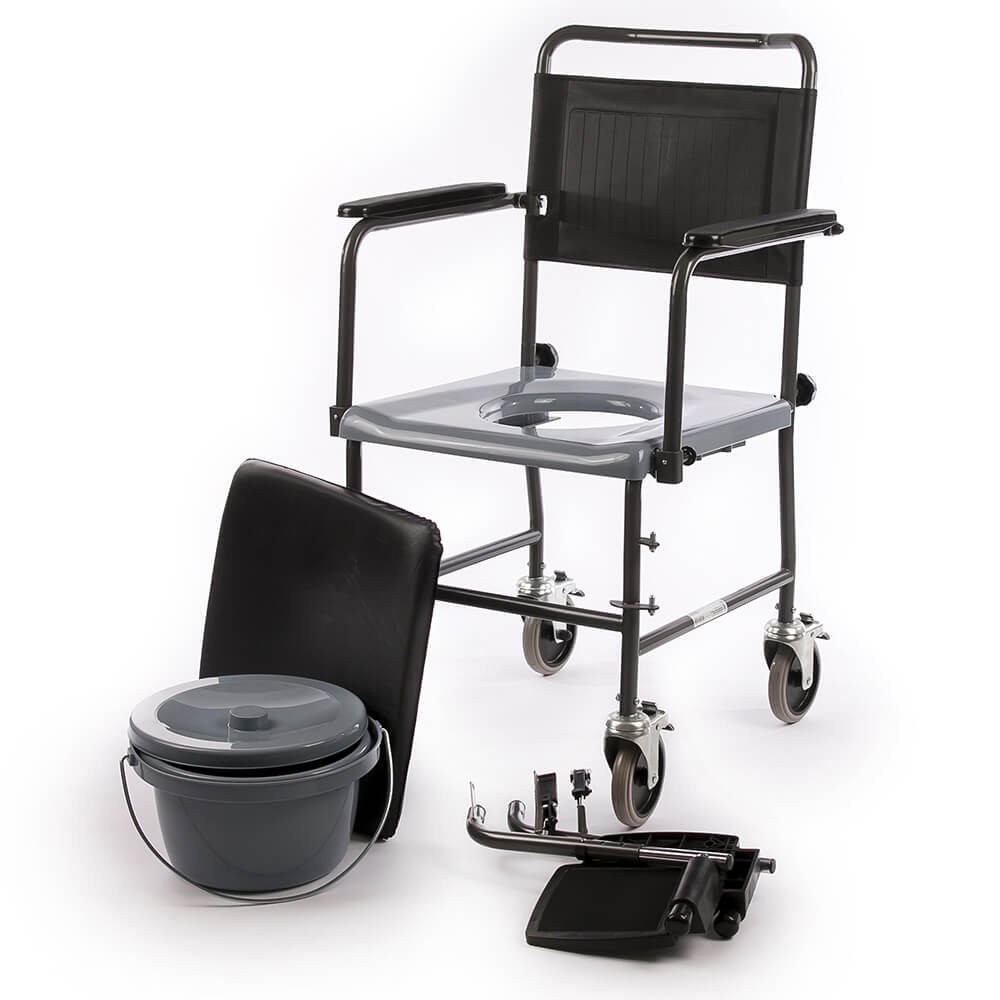 Scaun toaleta cu recipient WC si cotiere detasabile - 02-8015C
